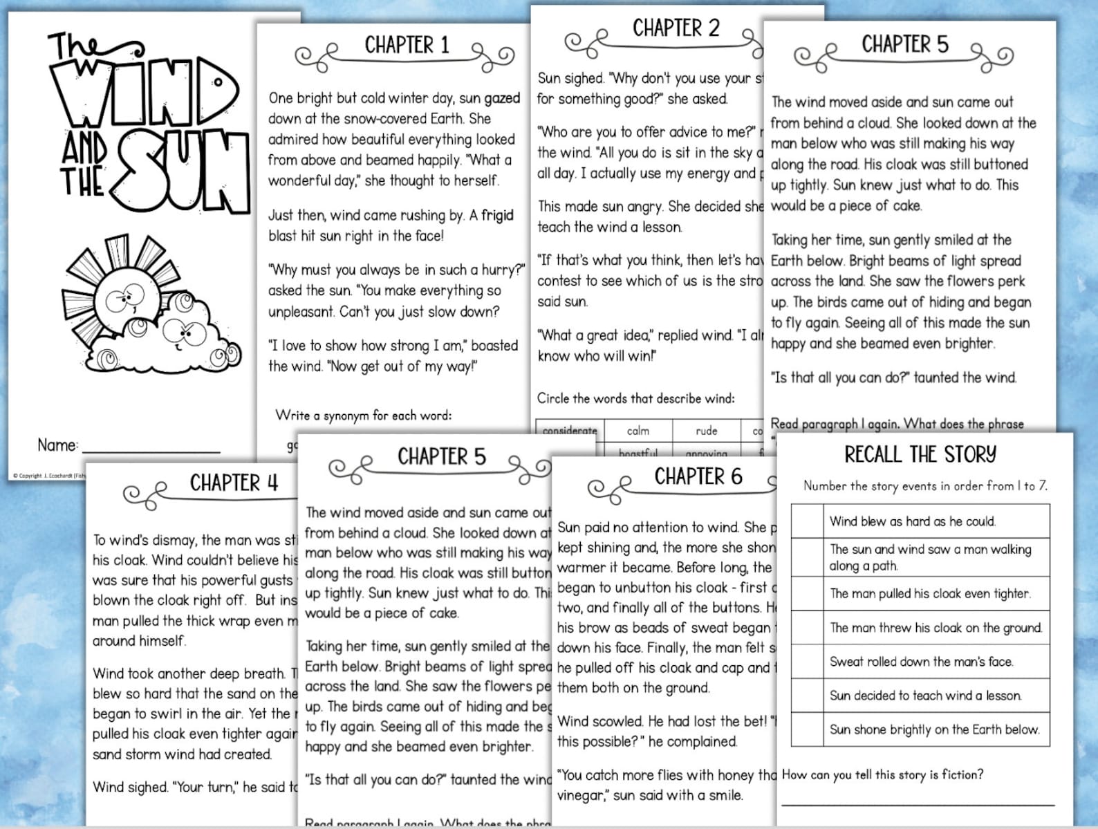 AESOP'S FABLES Printable Books Reading Comprehension - Etsy