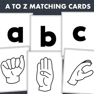 American Sign Language Alphabet Posters and Matching Cards ASL ...