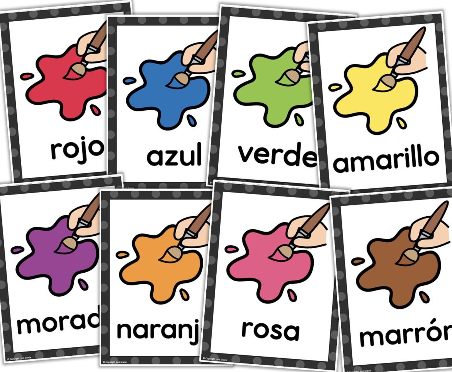 Los Colores SPANISH Color Posters Bilingual Spanish Classroom Decor - Etsy