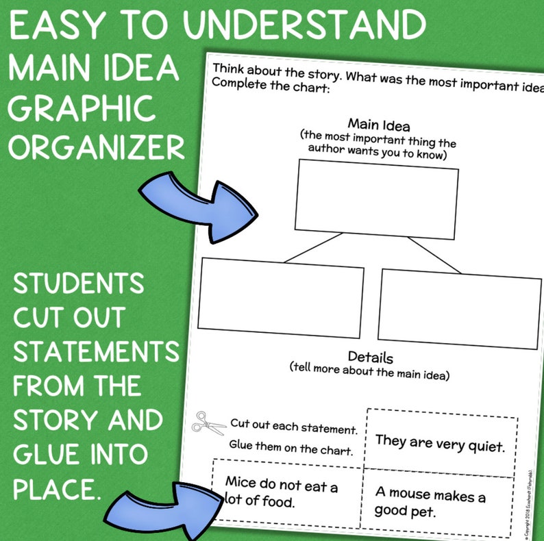 1st Grade Reading Comprehension Cut & Paste Worksheets - Etsy