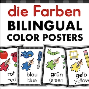 Die Farben GERMAN Color Posters Bilingual German Classroom Decor - Etsy
