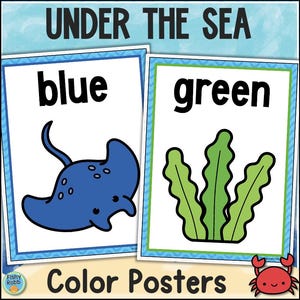 Printable Under the Sea Ocean Theme COLOR Posters Classroom Decor ...