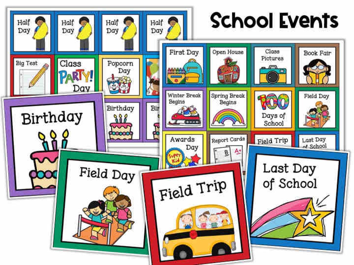 Pocket Chart Calendar Cards HOLIDAYS & EVENTS Classroom - Etsy