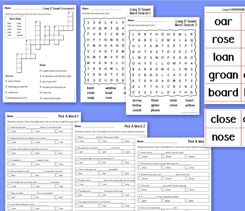 Long Vowels Printable Phonics Worksheets Vowel Teams Silent E 1st 2nd ...
