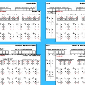2nd Grade Math Worksheets Addition Subtraction Telling Time Place Value ...