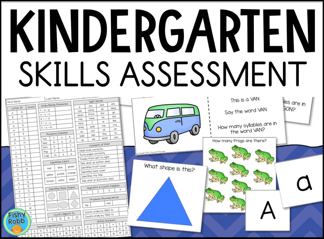 Kindergarten Skills Checklist and Assessments Math and Reading - Etsy