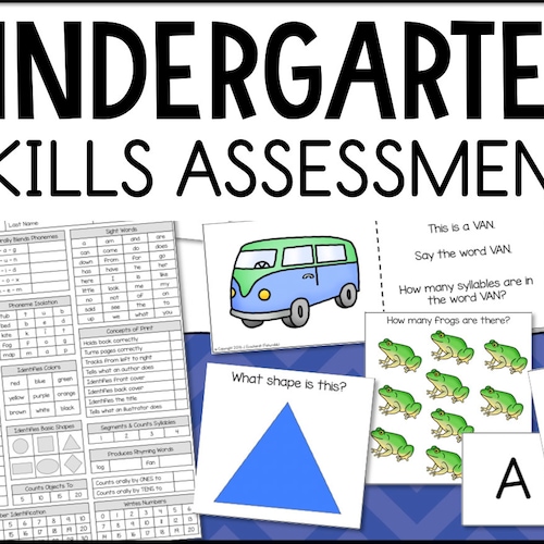Kindergarten Skills Checklist and Assessments Math and Reading - Etsy