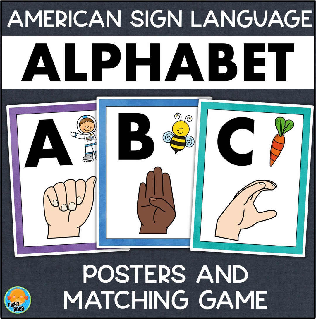 American Sign Language Alphabet Posters and Matching Cards ASL ...