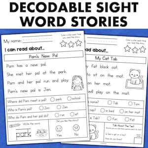 Kindergarten at Home Reading Worksheets - Comprehension Passages ...