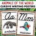 Printable Wild Animals Cursive Alphabet Posters & Handwriting - Etsy