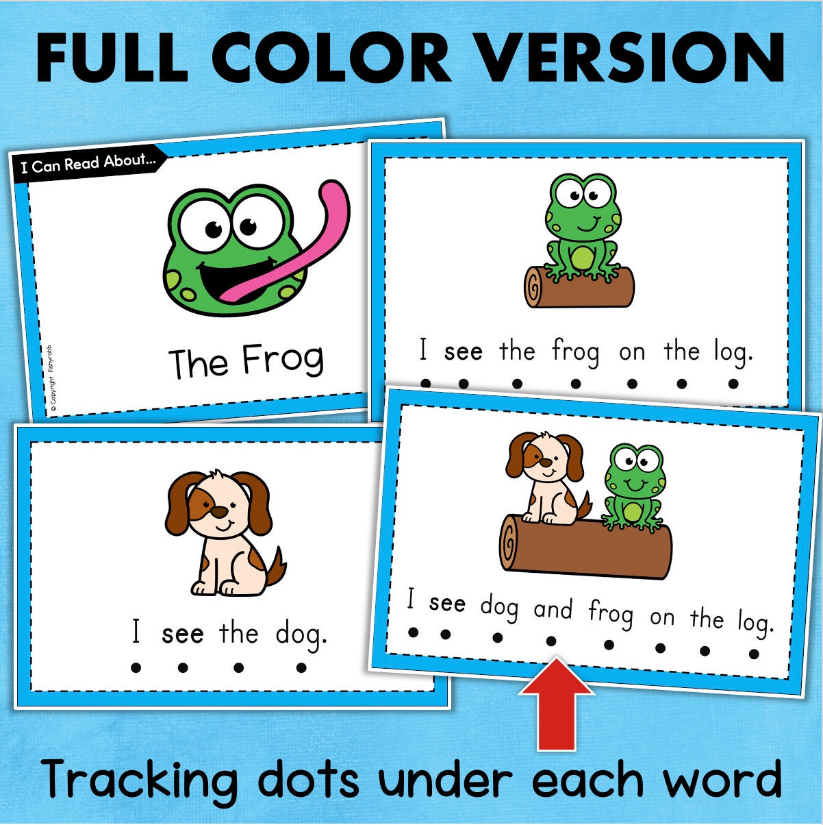 Kindergarten Sight Word Beginning Readers LEARN TO READ Printable Books ...