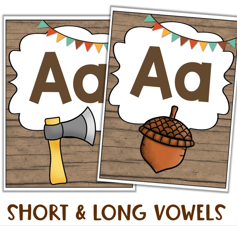 Printable CAMPING Theme ABC Alphabet Posters & Word Wall Letters A to Z ...