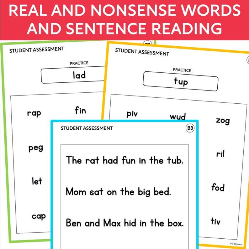 Quick Phonics Screener Printable Reading Assessments for Classroom ...
