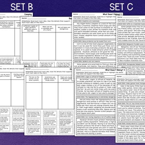 3rd Grade Reading Comprehension Cut & Paste Worksheets With Questions ...