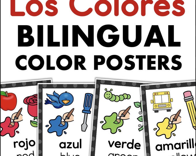 Spanish Color Charts, Spanish Colors, Spanish Charts, Colors in Spanish ...