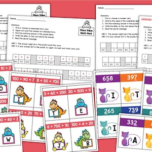 2nd Grade Math Activities BUNDLE Addition Subtraction Telling Time ...