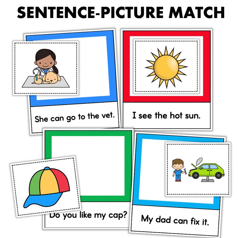 Kindergarten Learn to Read Sight Words Decodable Sentences Worksheets ...