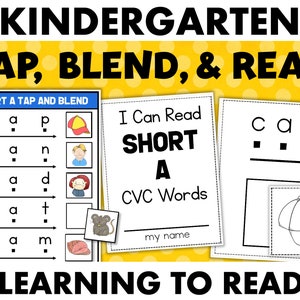 Learn to Read CVC Words Phonics Activities Kindergarten - Etsy