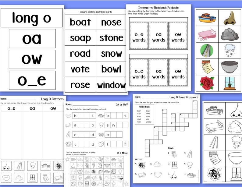 Long Vowels Printable Phonics Worksheets Vowel Teams Silent E 1st 2nd ...