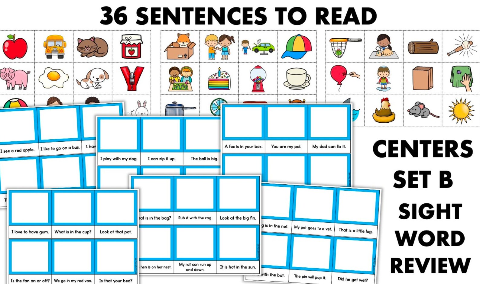 Kindergarten Learn to Read Sight Words Decodable Sentences - Etsy