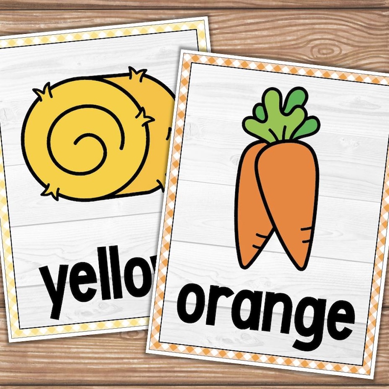 Printable Farm Theme COLOR Posters Classroom Decor Preschool ...