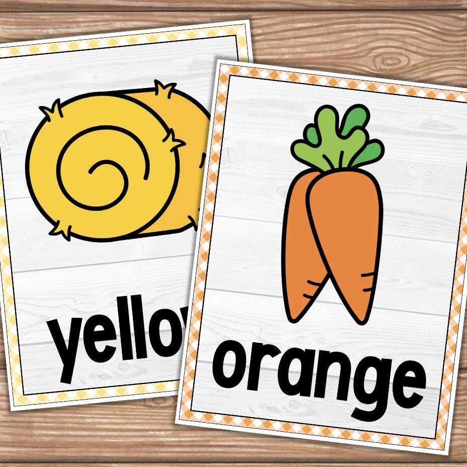 Printable Farm Theme COLOR Posters Classroom Decor Preschool ...