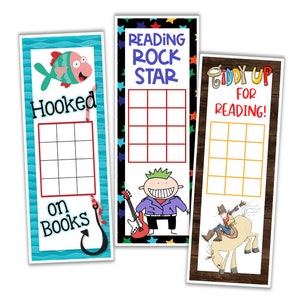 Reading Incentive Chart Bookmarks for Kids Classroom Homeschool Rewards ...