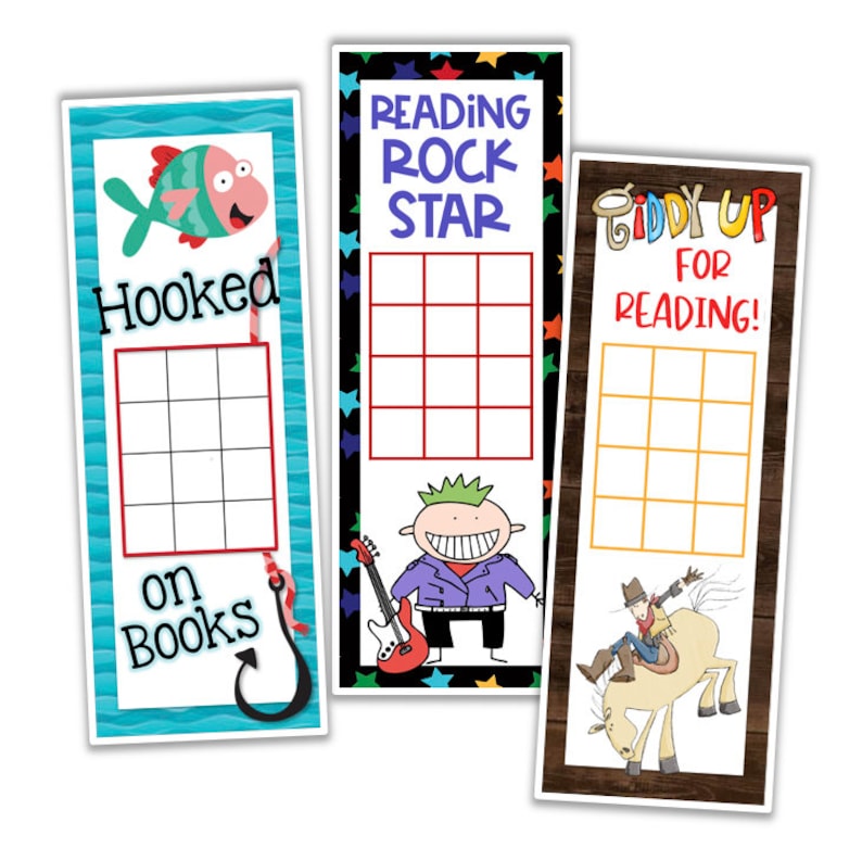 Reading Incentive Chart Bookmarks for Kids Classroom - Etsy