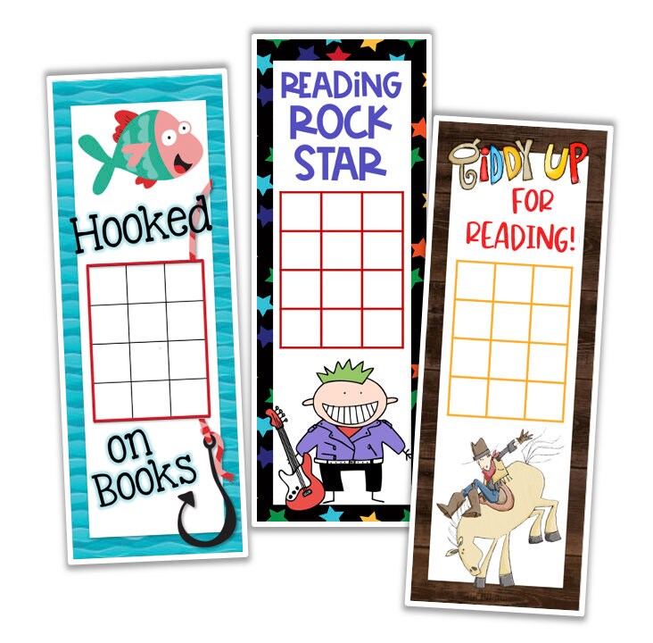 Reading Incentive Chart Bookmarks for Kids Classroom - Etsy