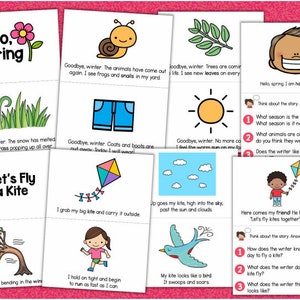 SPRING Printable Books for Beginning Readers Sight Words Decodable Text ...