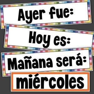 Días De La Semana SPANISH Days of the Week Posters and Worksheets ...