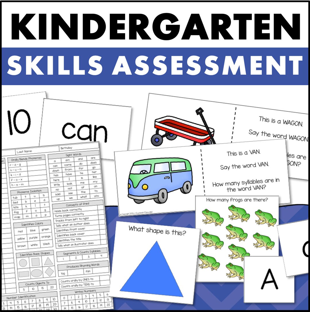Kindergarten Skills Checklist and Assessments Math and Reading ...
