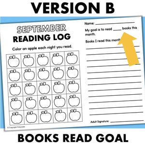 Printable Monthly Reading Logs for Kids and Reading Challenge Sheets - Etsy