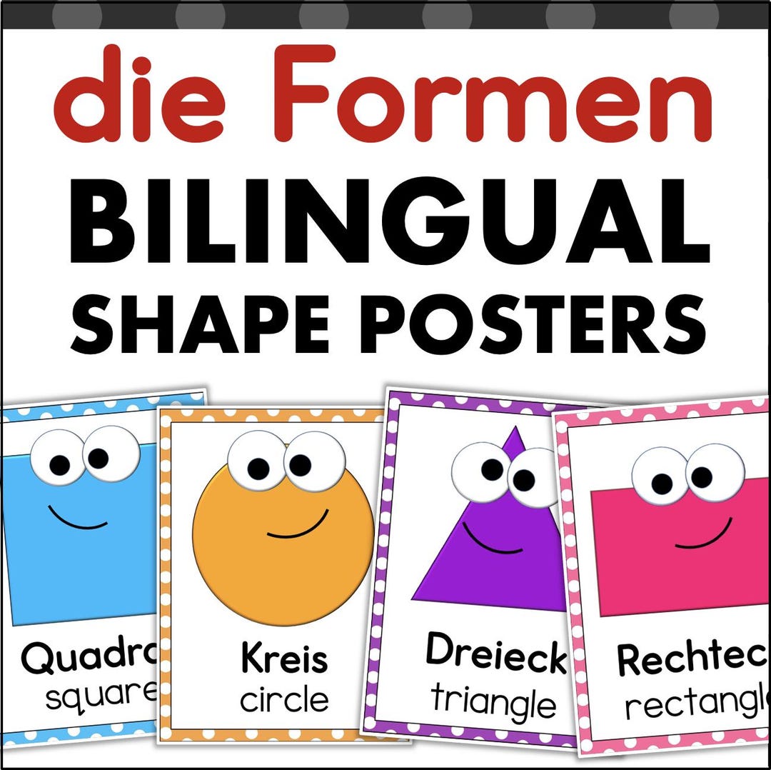 Die Formen GERMAN Shape Posters Bilingual German Classroom Decor - Etsy