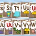 Printable CAMPING Theme ABC Alphabet Posters & Word Wall Letters A to Z ...