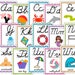 Printable BEACH Theme ABC Alphabet Posters Letters A to Z Classroom ...