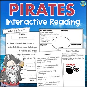 PIRATES Reading Comprehension Activity Book Printable Digital 2nd 3rd ...