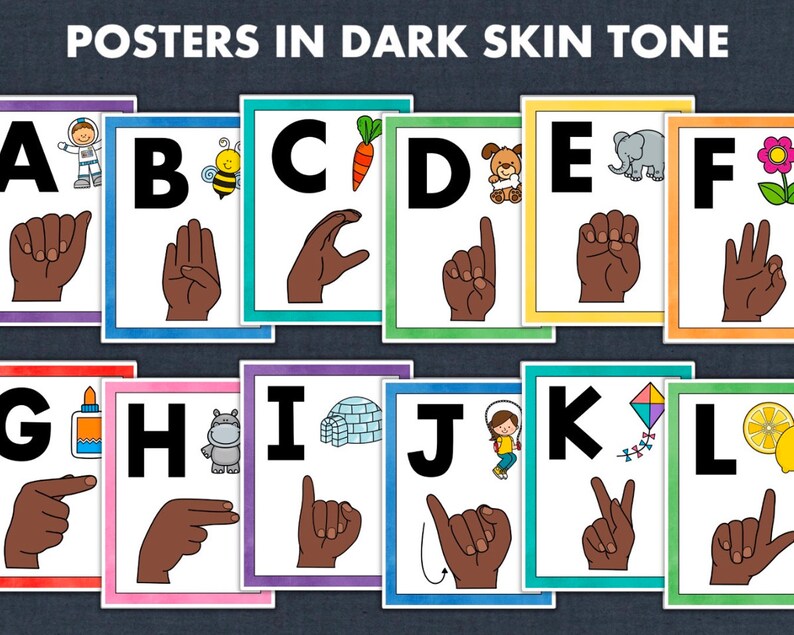 American Sign Language Alphabet Posters and Matching Cards ASL ...