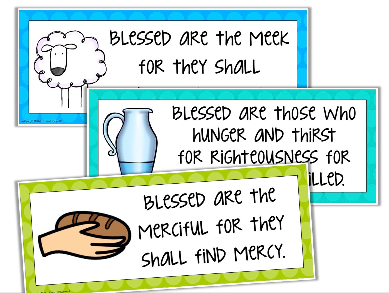 The Beatitudes Bulletin Board Set Posters & Worksheets Christian ...