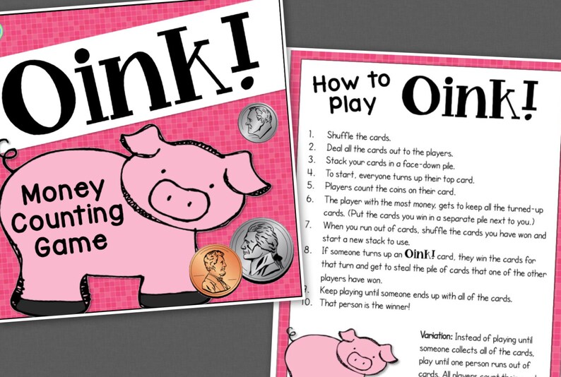 Printable Money Games Activities Worksheets for Kids Learn to | Etsy