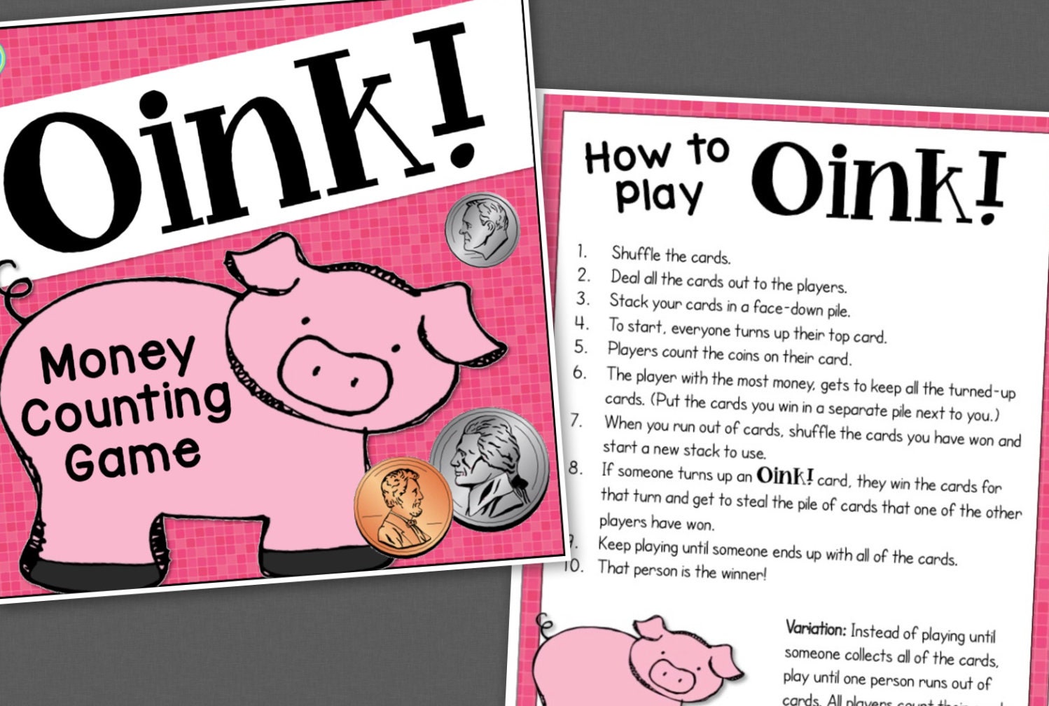 Printable Money Games Activities Worksheets for Kids Learn to | Etsy