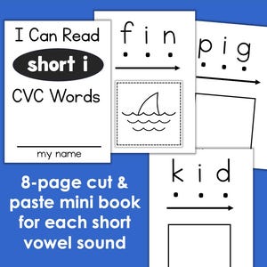 Learn to Read CVC Words Phonics Activities Kindergarten Reading ...