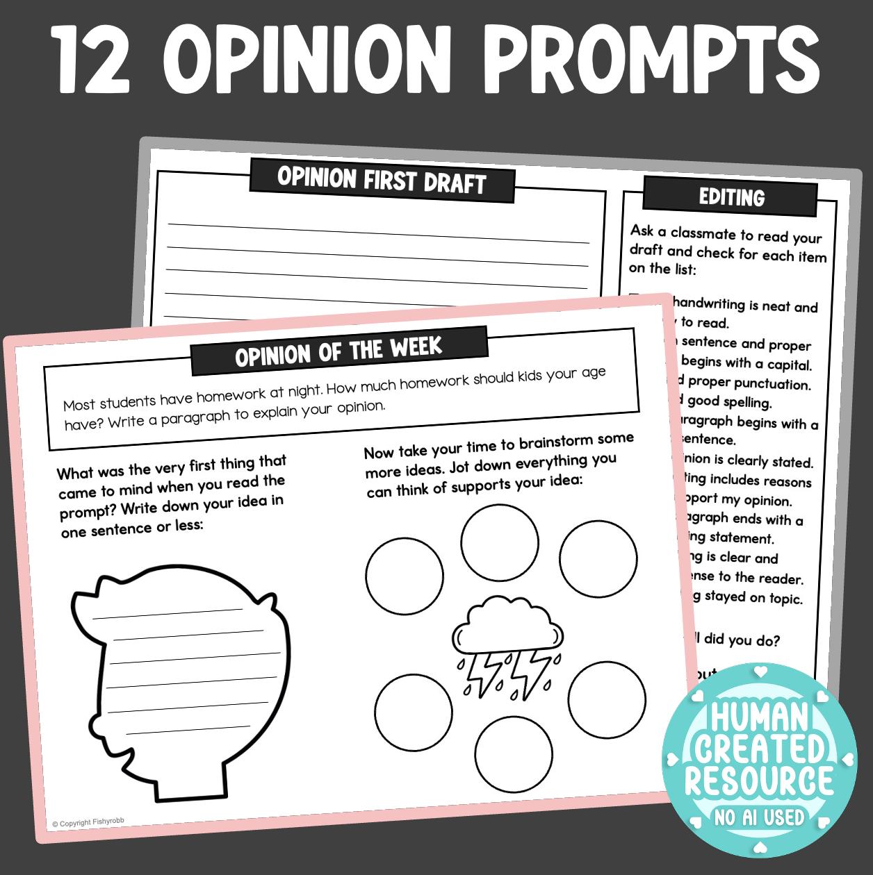 Paragraph Writing Practice 3rd 4th 5th Grade Opinion Narrative ...