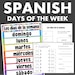 Días De La Semana SPANISH Days of the Week Posters and Worksheets ...