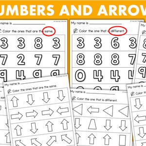 Same and Different Printable Worksheets Visual Discrimination Shapes ...