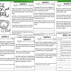 AESOP'S FABLES Printable Books Reading Comprehension BUNDLE 2nd 3rd ...