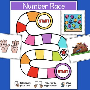 Learning Numbers Printable Games and Worksheets Prek Kindergarten Math ...