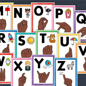 American Sign Language Alphabet Posters and Matching Cards ASL ...