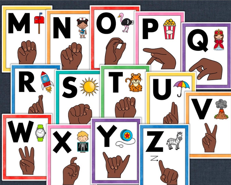 American Sign Language Alphabet Posters and Matching Cards ASL ...