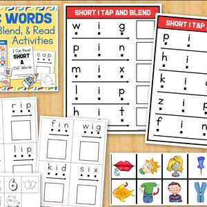 Learn to Read CVC Words Phonics Activities Kindergarten Reading ...